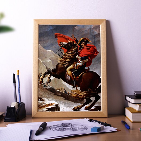 Napoleon Crossing the Alps Poster - Etsy