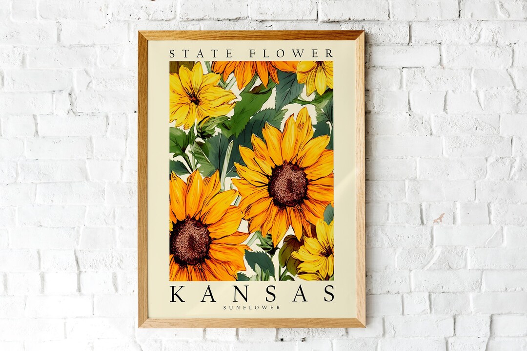 Sunflower, Kansas State Flower, Poster Print, Wall Décor - Etsy