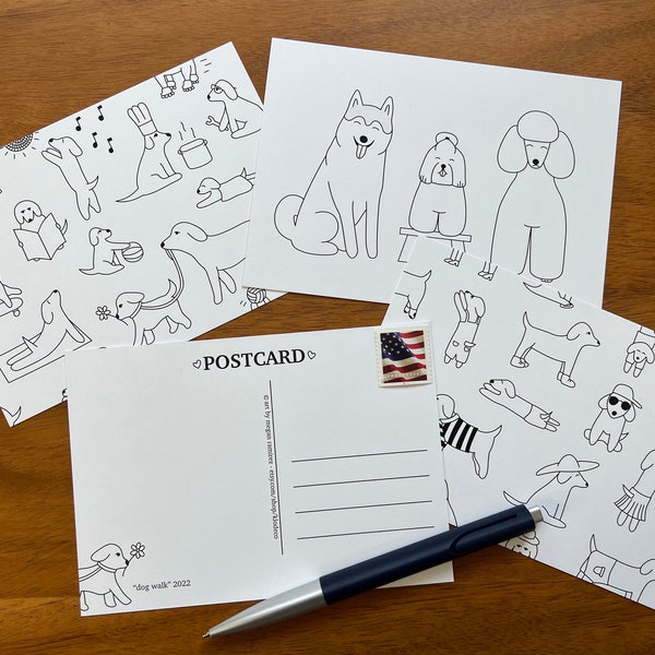 Dog Postcard - Etsy