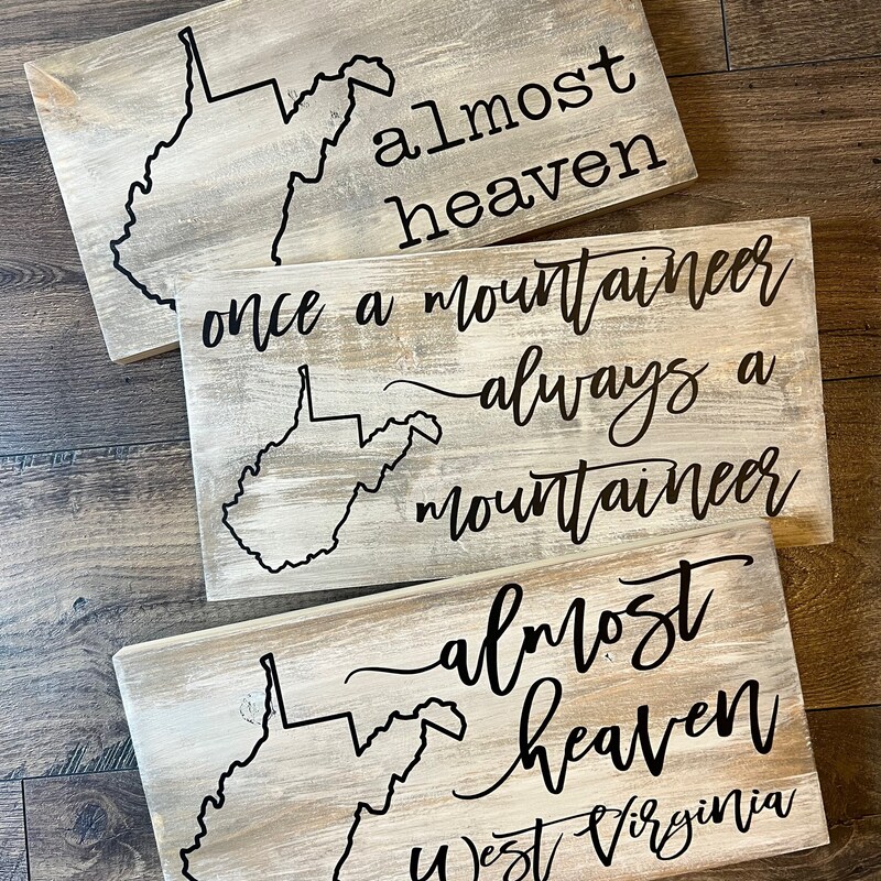 West Virginia Sign - Etsy