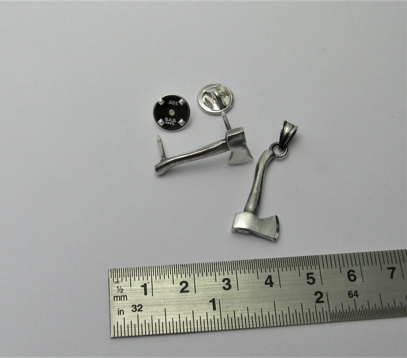 Silver Hand Axe Pin Badge Axe Pin Badge Silver Axe | Etsy