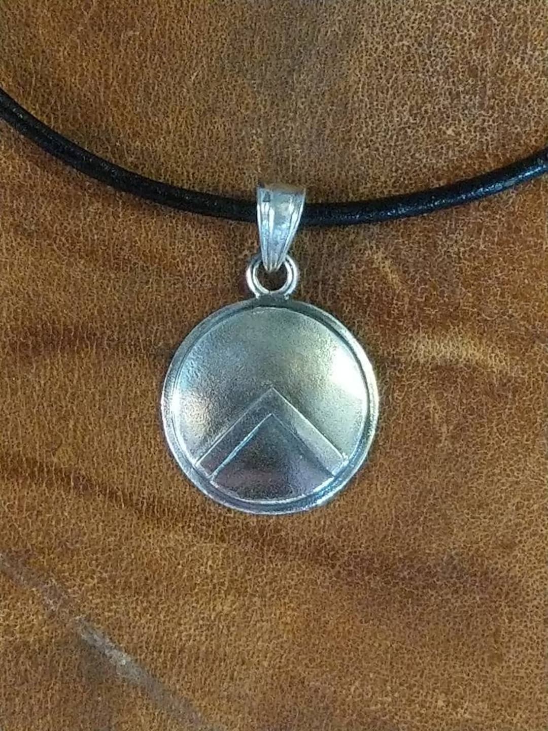 Aspis Greek Shield Pendant in Silver, Solid Silver Shield Pendant ...