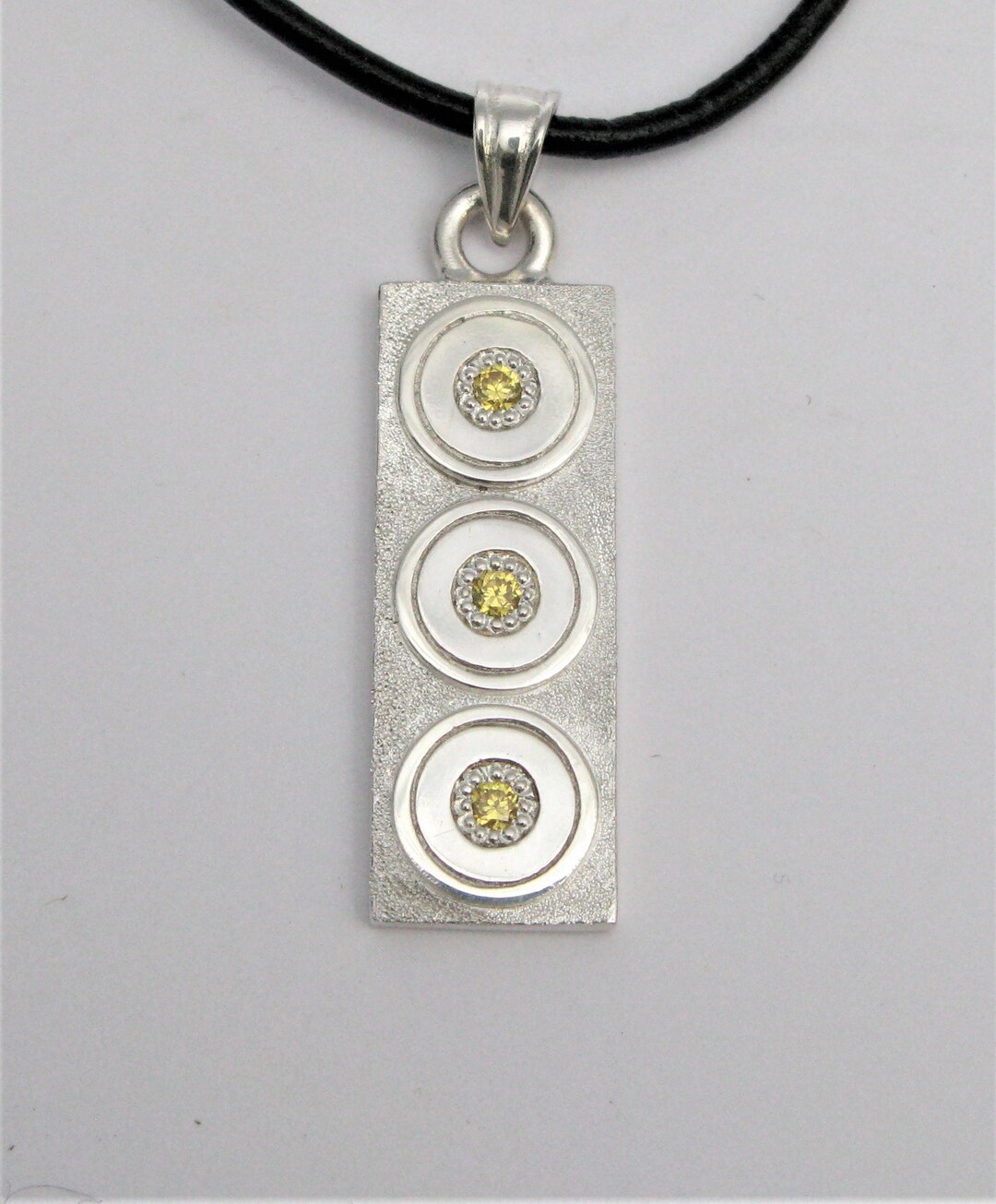 WA18 Target Pendant,archery Triple Target in Sterling Silver With ...