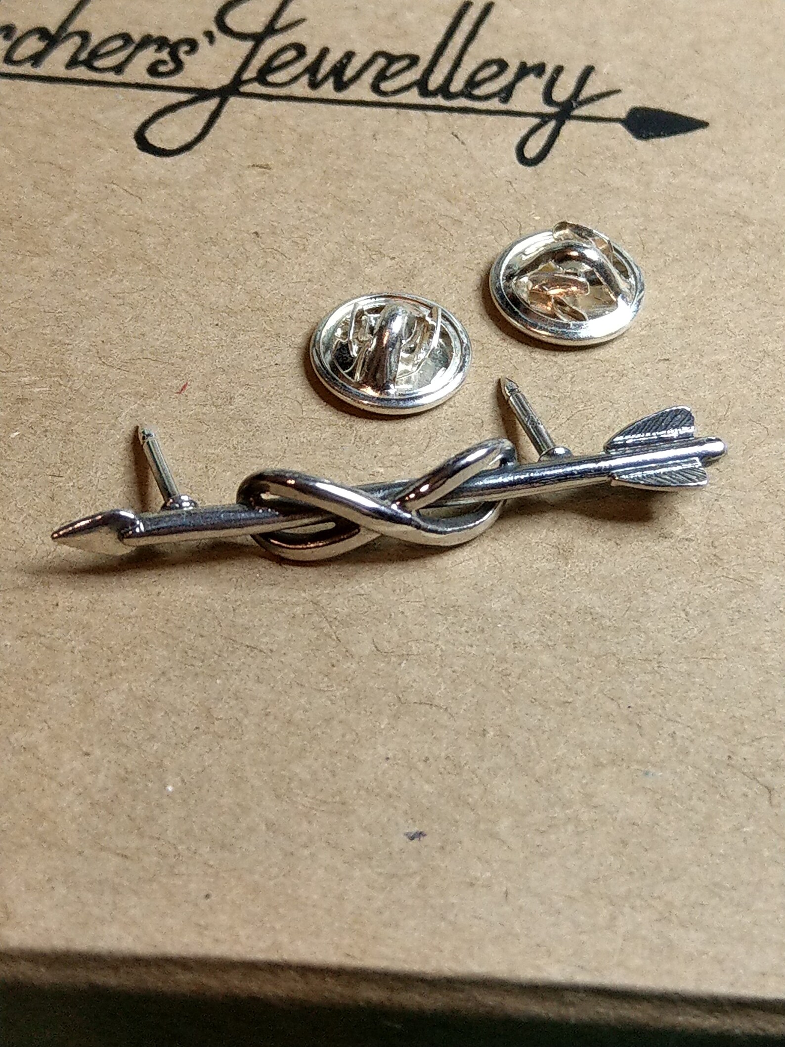 Sterling Silver Infinity Arrow Pin Badge Infinity Symbol - Etsy UK