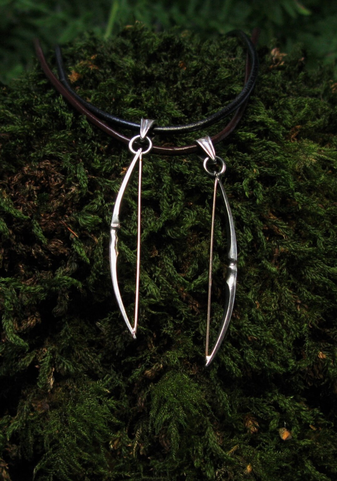 American Longbow Bow Pendant in Silver by Archers Jewellery With Solid ...