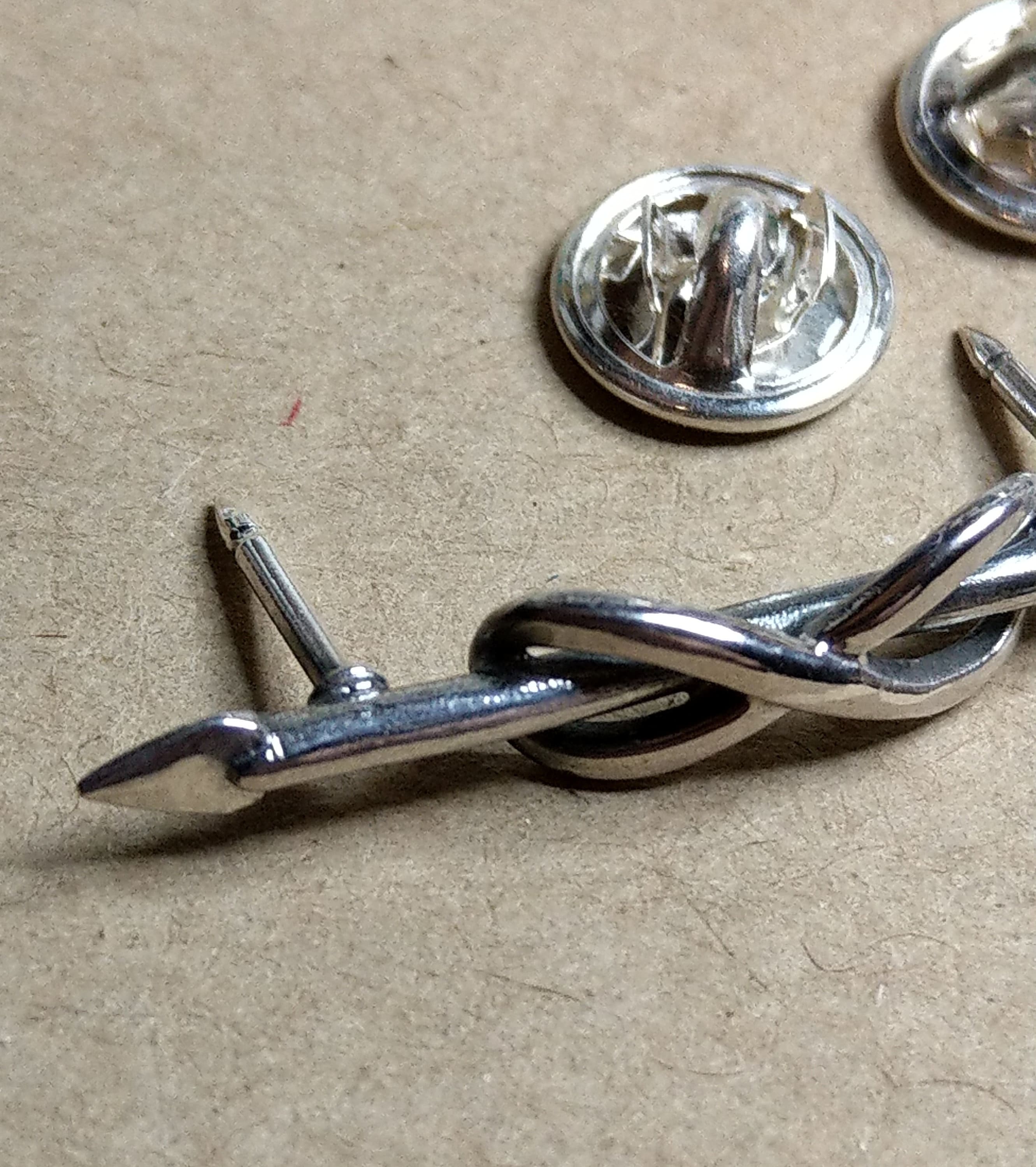 Sterling Silver Infinity Arrow Pin Badge Infinity Symbol - Etsy UK