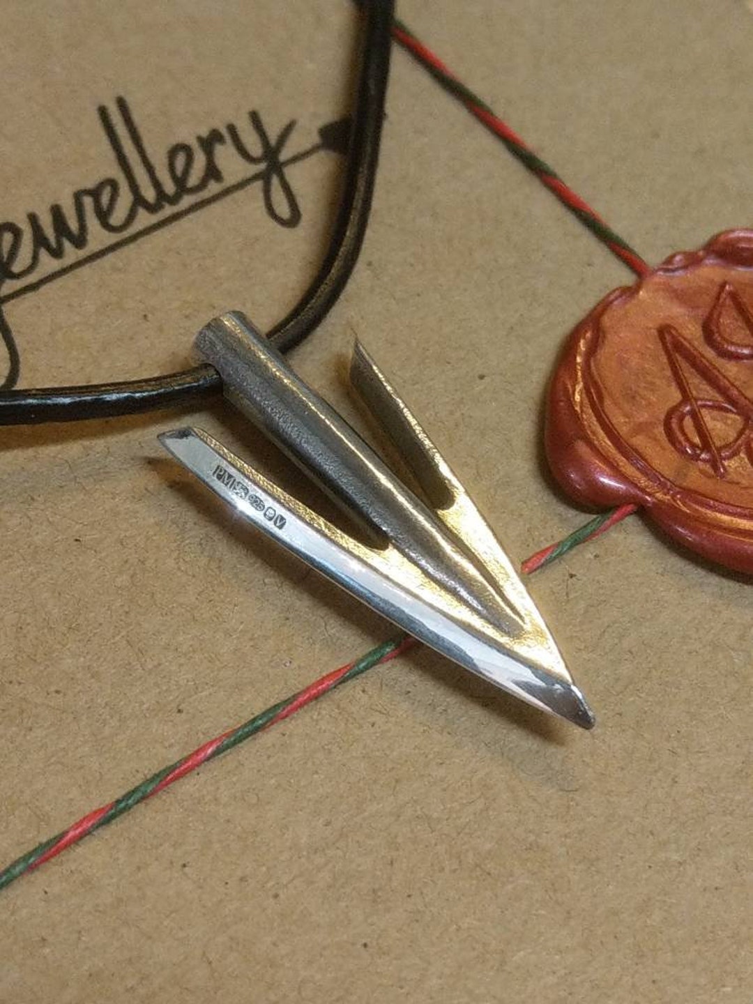 Medieval Style Arrowhead Pendant, Type 13. Swallowtail Arrowhead ...