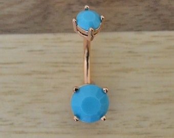 Turquoise Belly Ring - Etsy