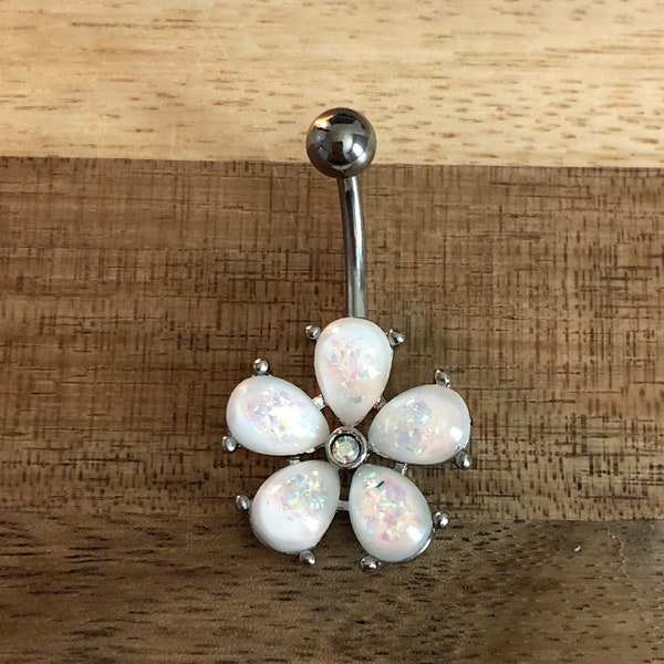 Flower Belly Ring - Etsy