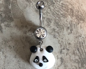 Panda Belly Ring - Etsy