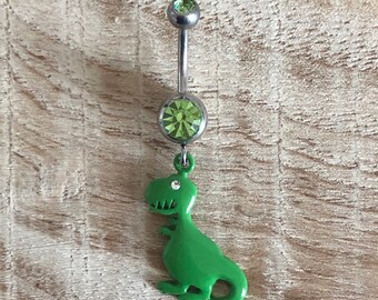 Dinosaur Belly Ring - Etsy