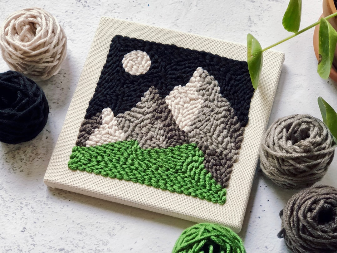 Punch Needle Pattern - Mountain - Etsy