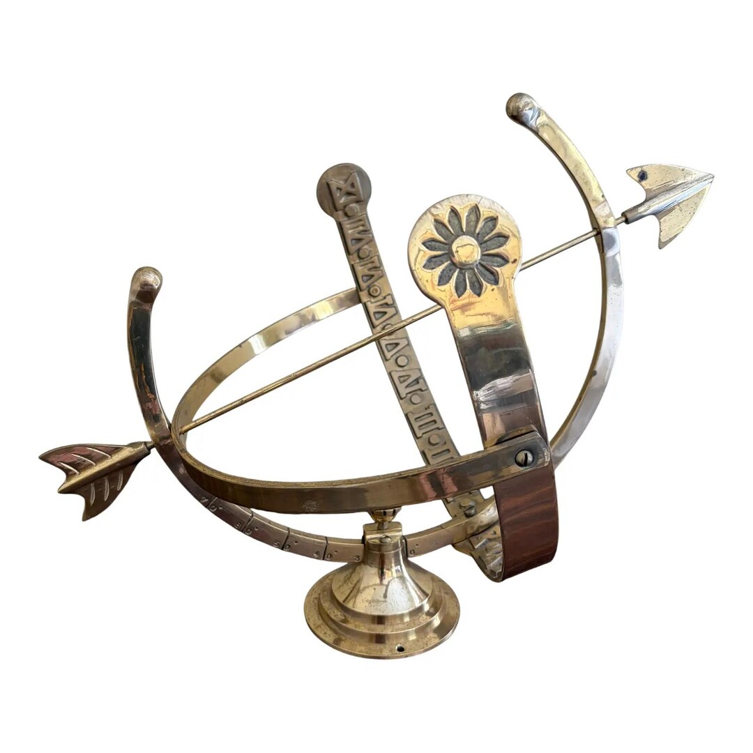 Large Classical Brass Armillary Sphere Garden Sculpture on Stand ...