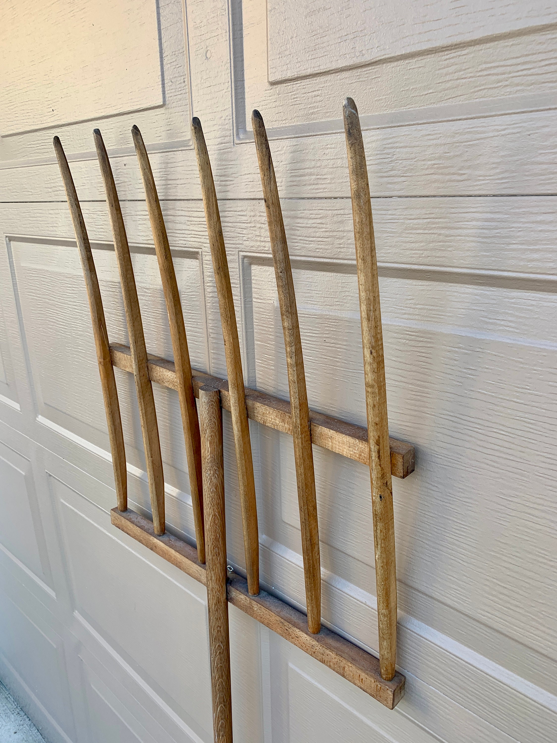 Antique 19th Century Monumental Hand Made Wooden Pitchfork - Etsy