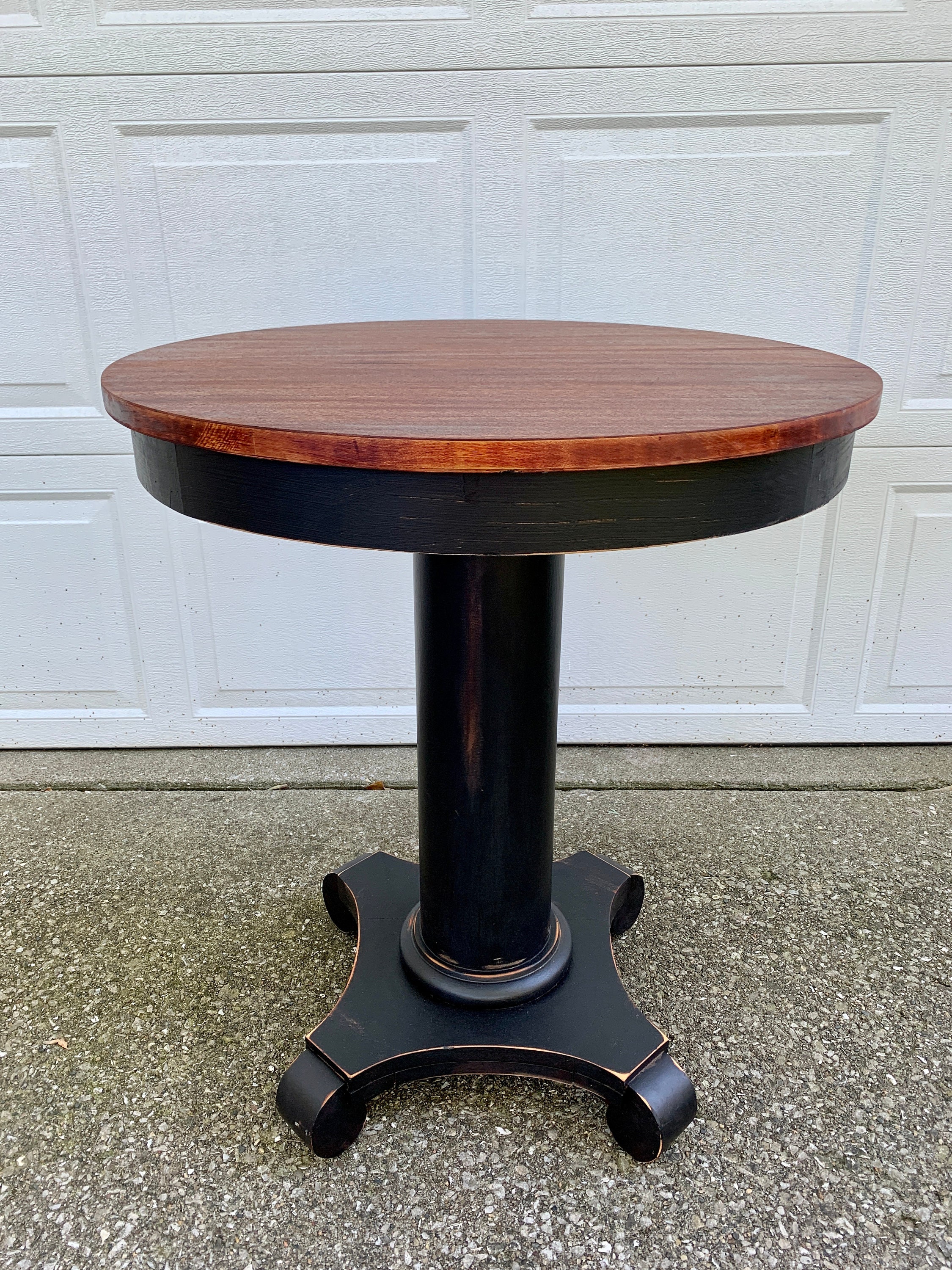 Early 20th Century American Empire Mahogany Pedestal Side Table - Etsy
