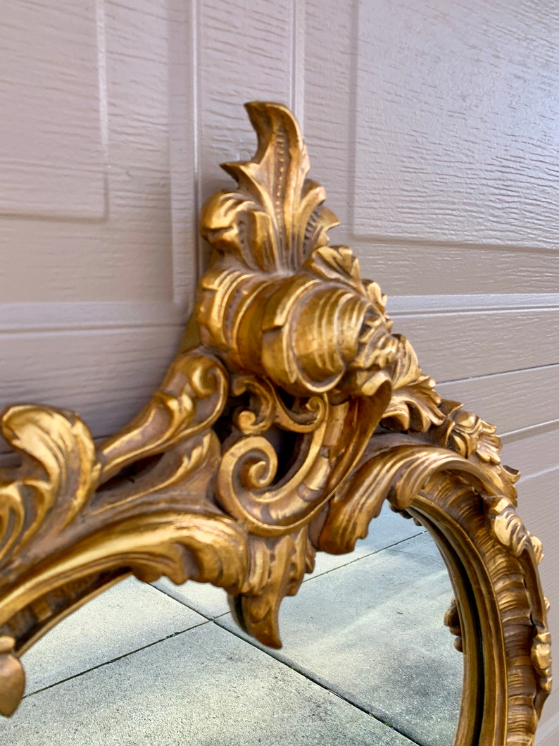 Louis XV Cartouche Rococo Baroque Gilt Wood Mirror - Etsy