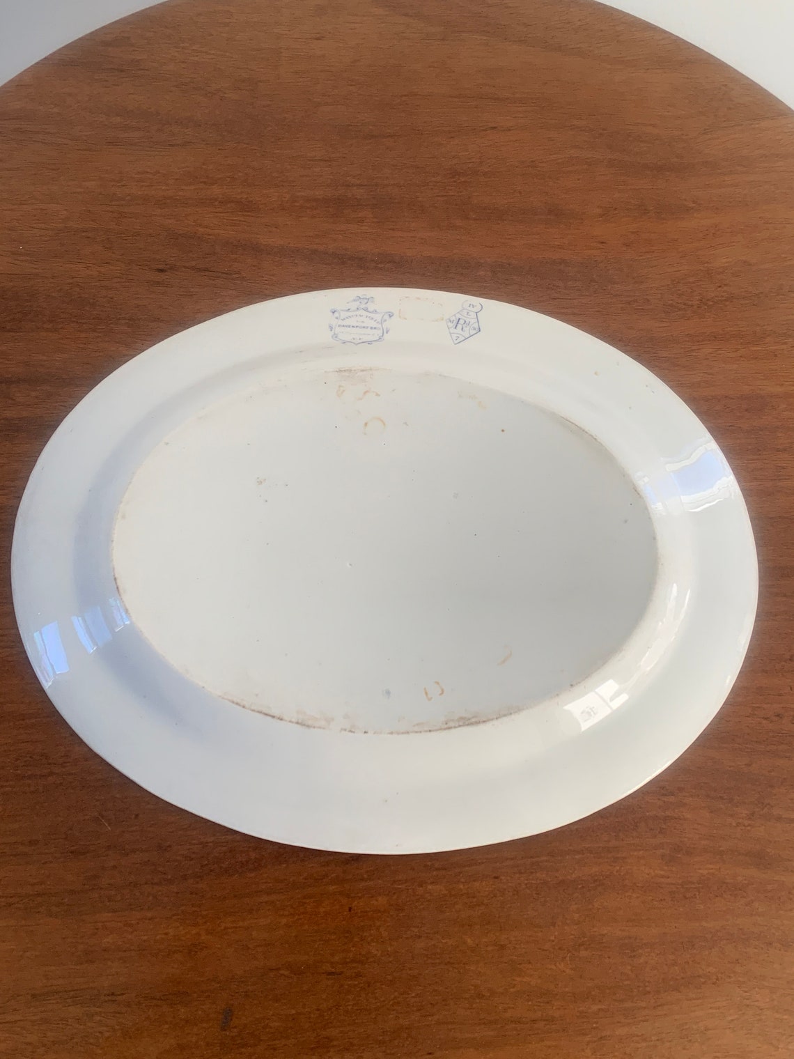 19th Century Blue and White Ironstone Transferware Platter - Etsy