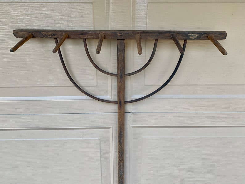 Antique Early 20th Century Hand Made Wooden Hay Rake - Etsy