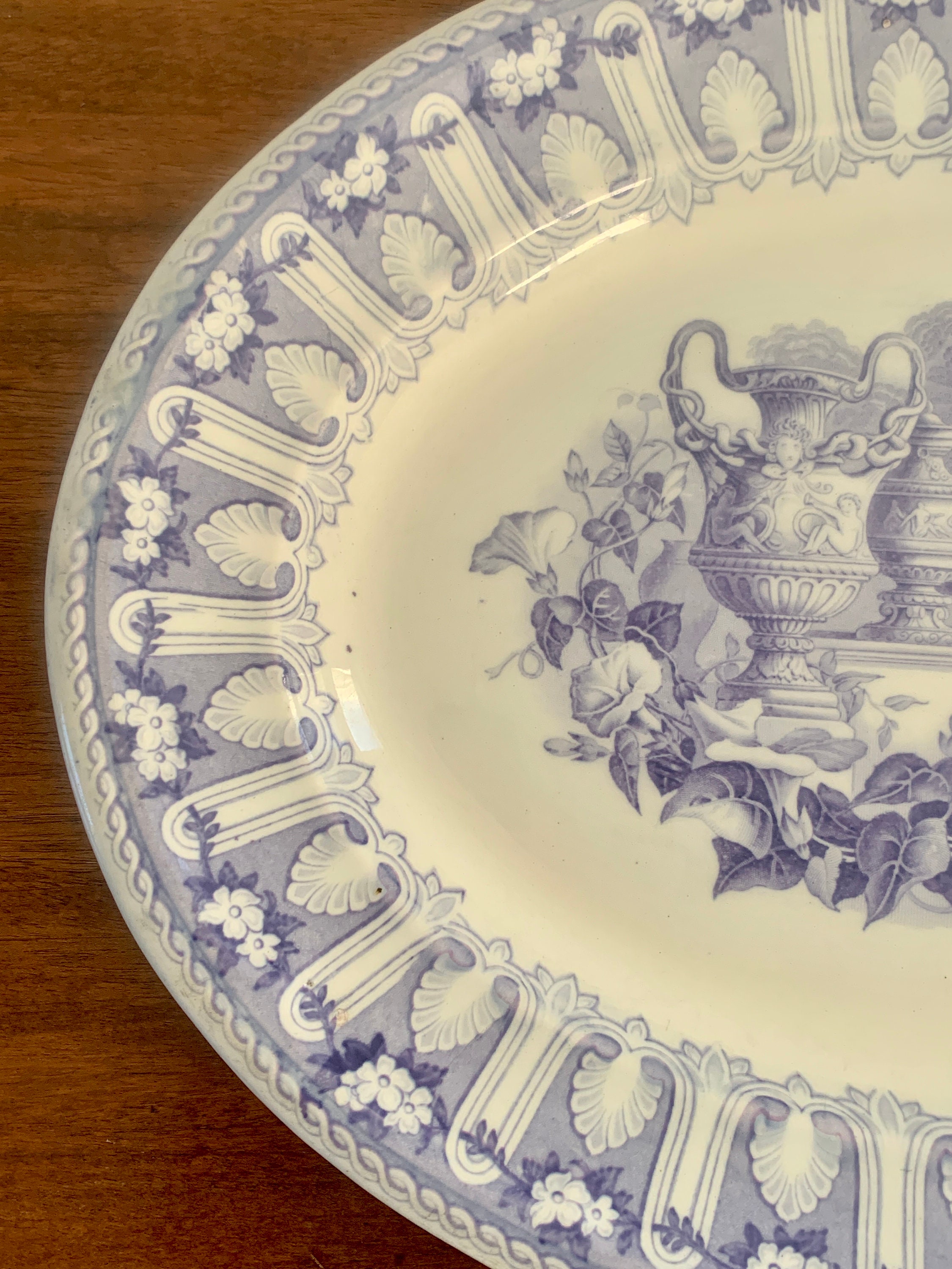 19th Century Blue and White Ironstone Transferware Platter - Etsy