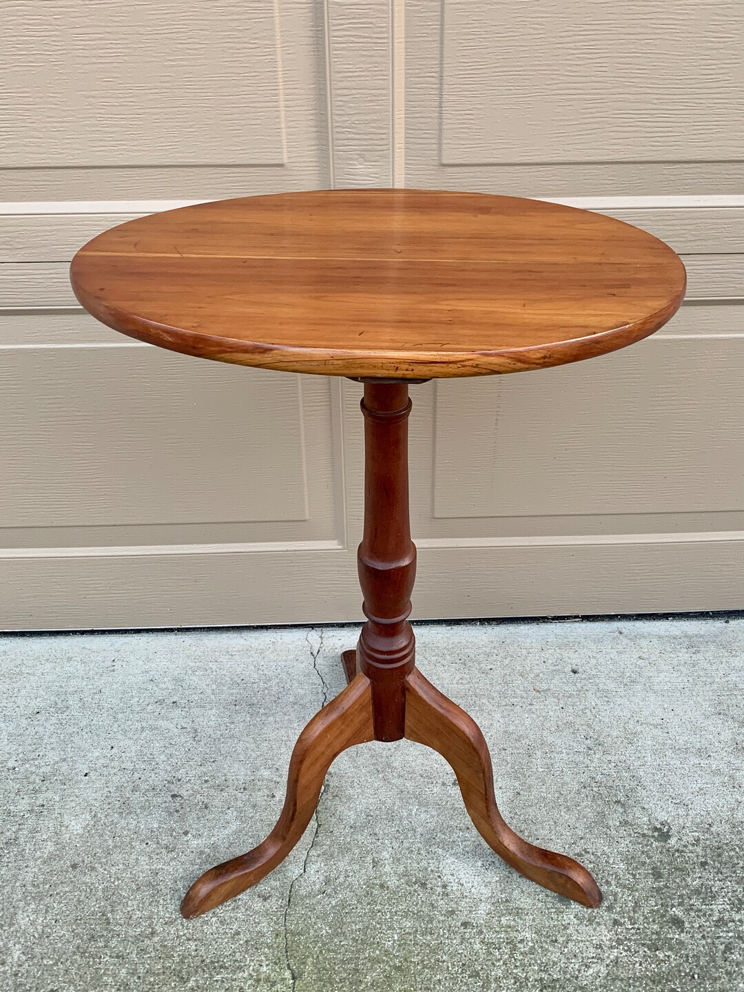 Antique American Colonial Cherry Candle Stand or Side Table - Etsy
