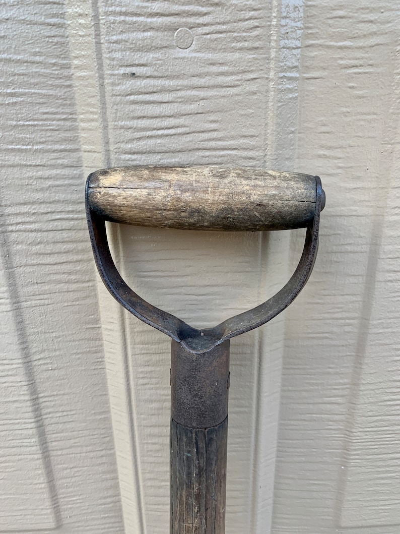 Antique 19th Century Hand Made Iron and Wood Garden Shovel - Etsy