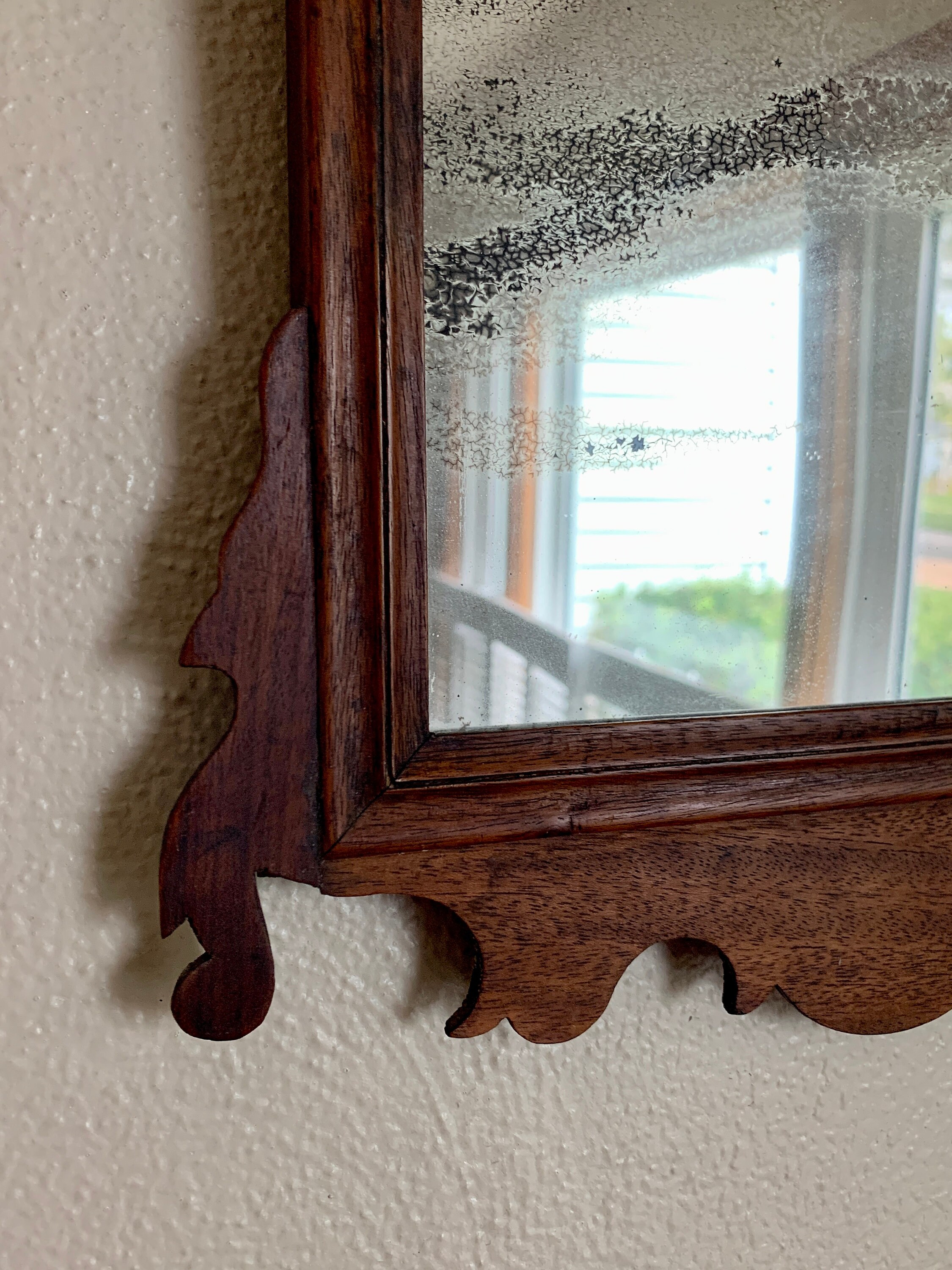 Antique Early American Chippendale Mahogany Mirror Late 18th - Etsy