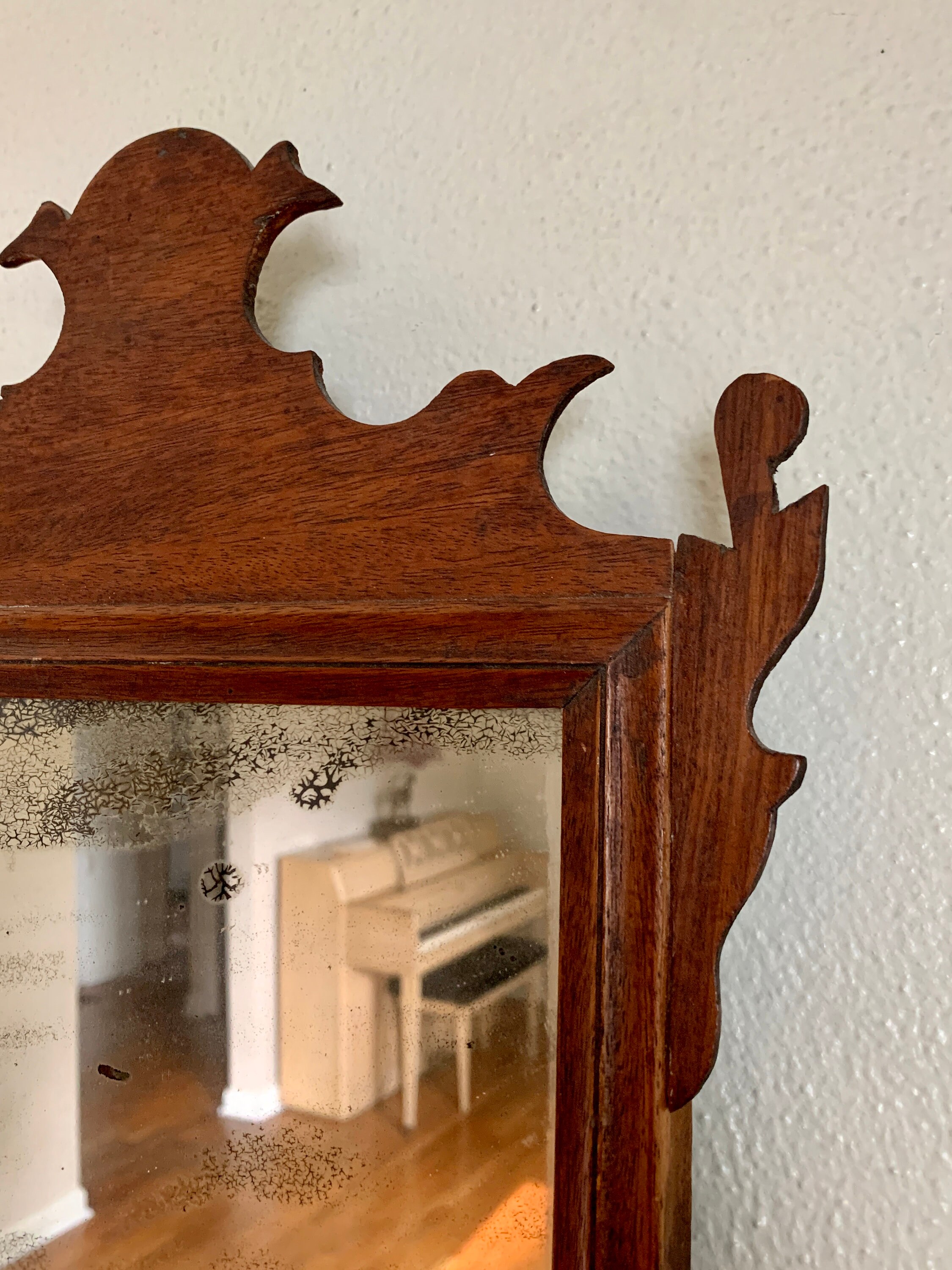 Antique Early American Chippendale Mahogany Mirror Late 18th - Etsy