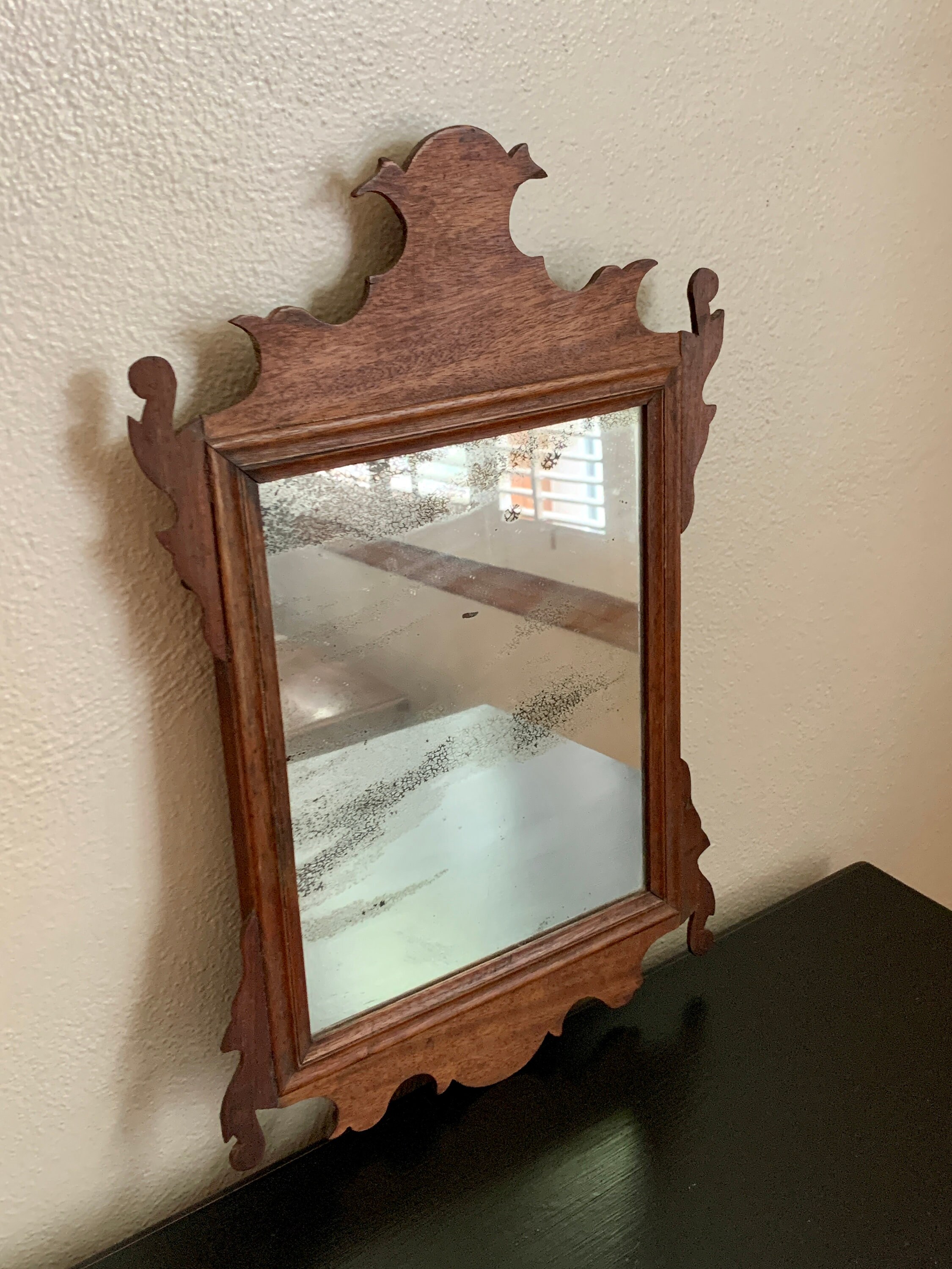 Antique Early American Chippendale Mahogany Mirror Late 18th - Etsy