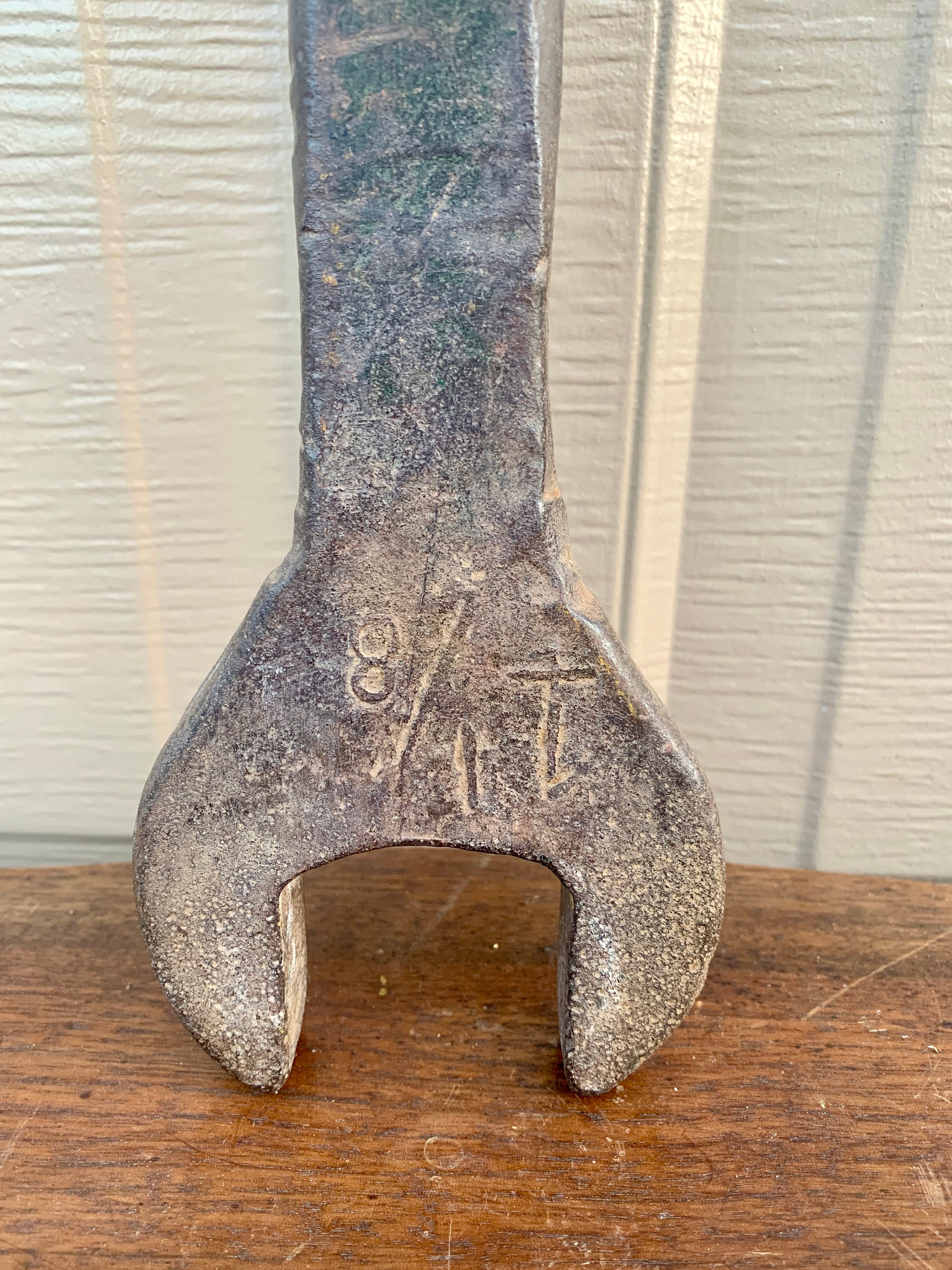 Antique Monumental Hand Forged Iron Railroad Wrench, Early 20th Century ...