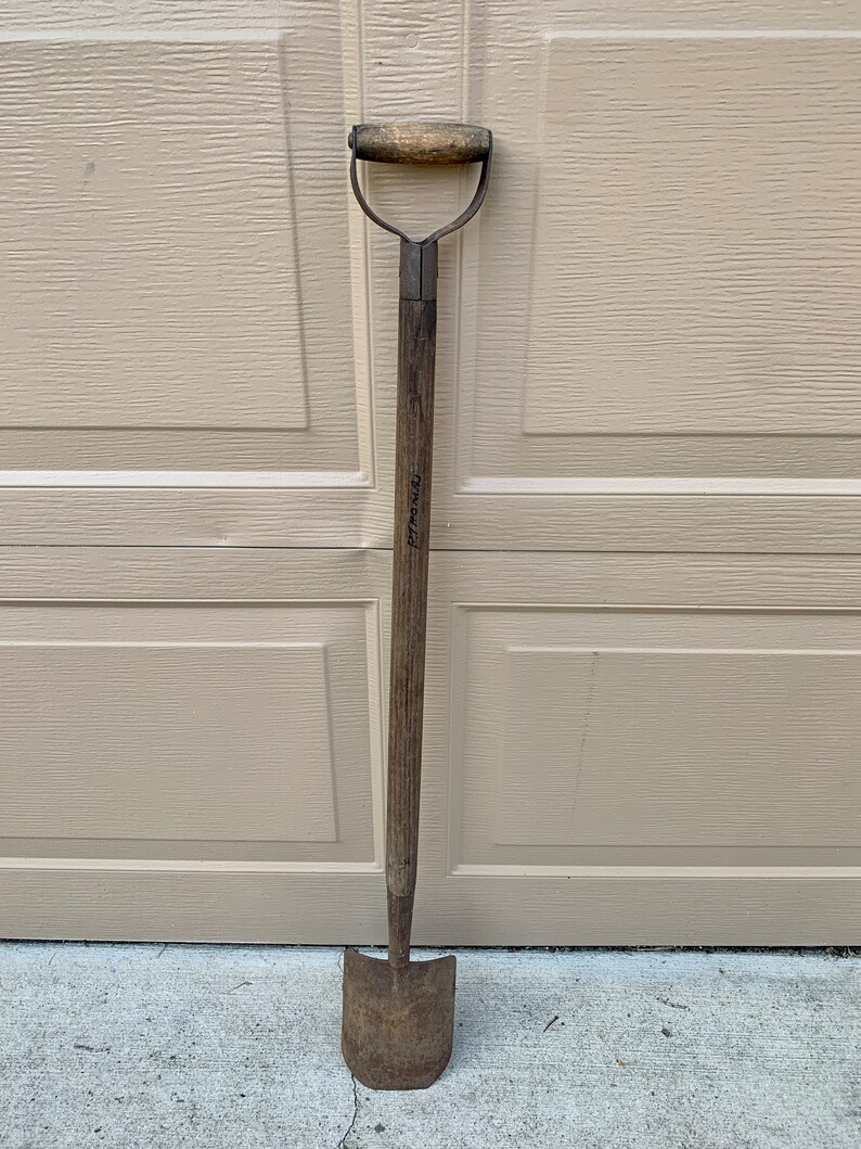 Antique 19th Century Hand Made Iron and Wood Garden Shovel - Etsy