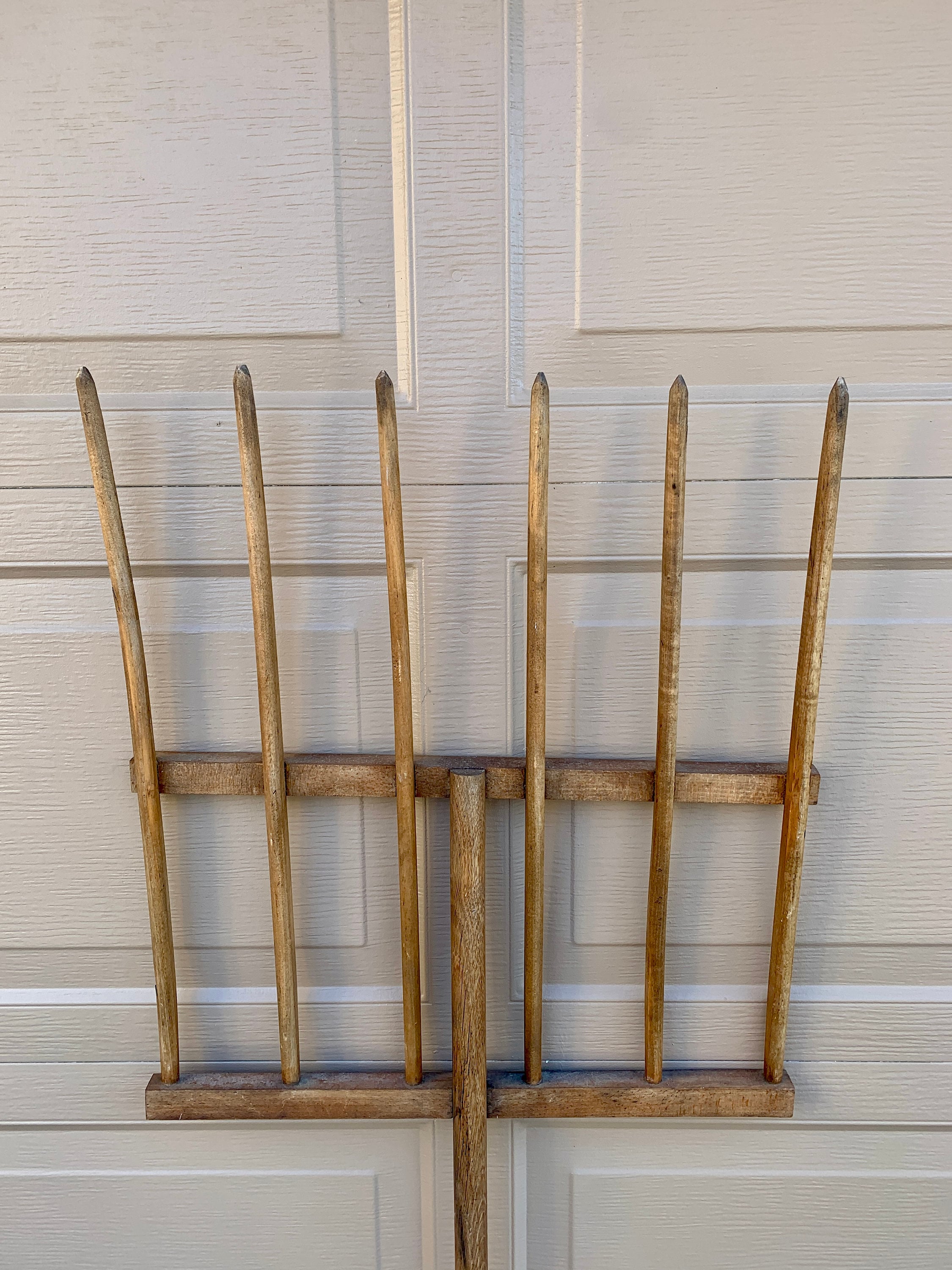 Antique 19th Century Monumental Hand Made Wooden Pitchfork - Etsy