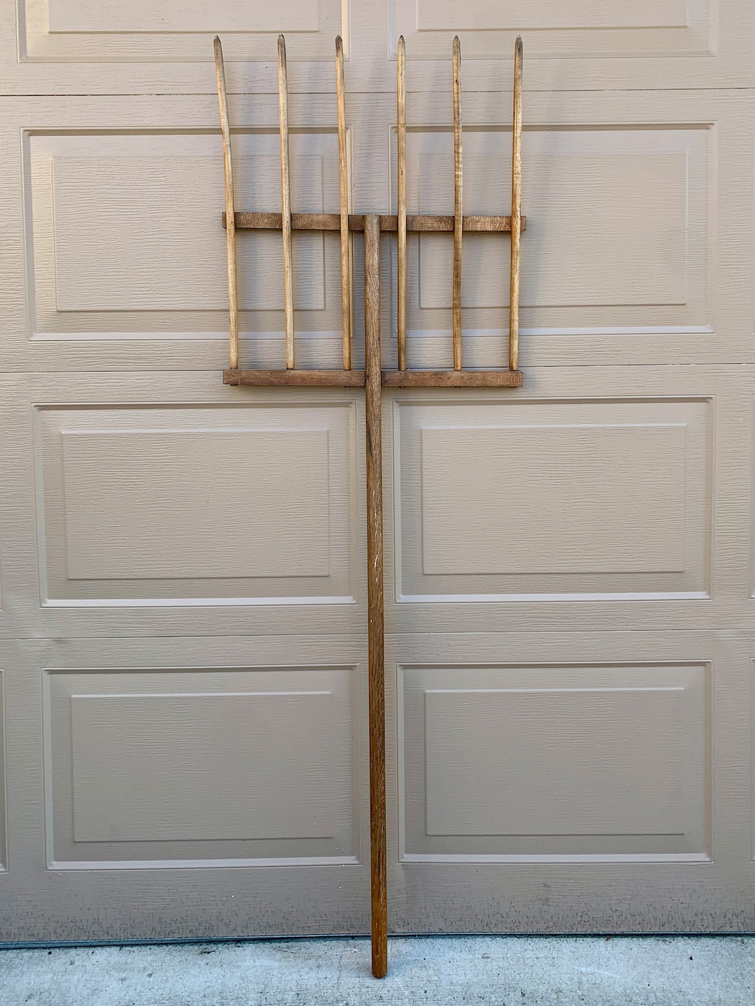 Antique 19th Century Monumental Hand Made Wooden Pitchfork - Etsy