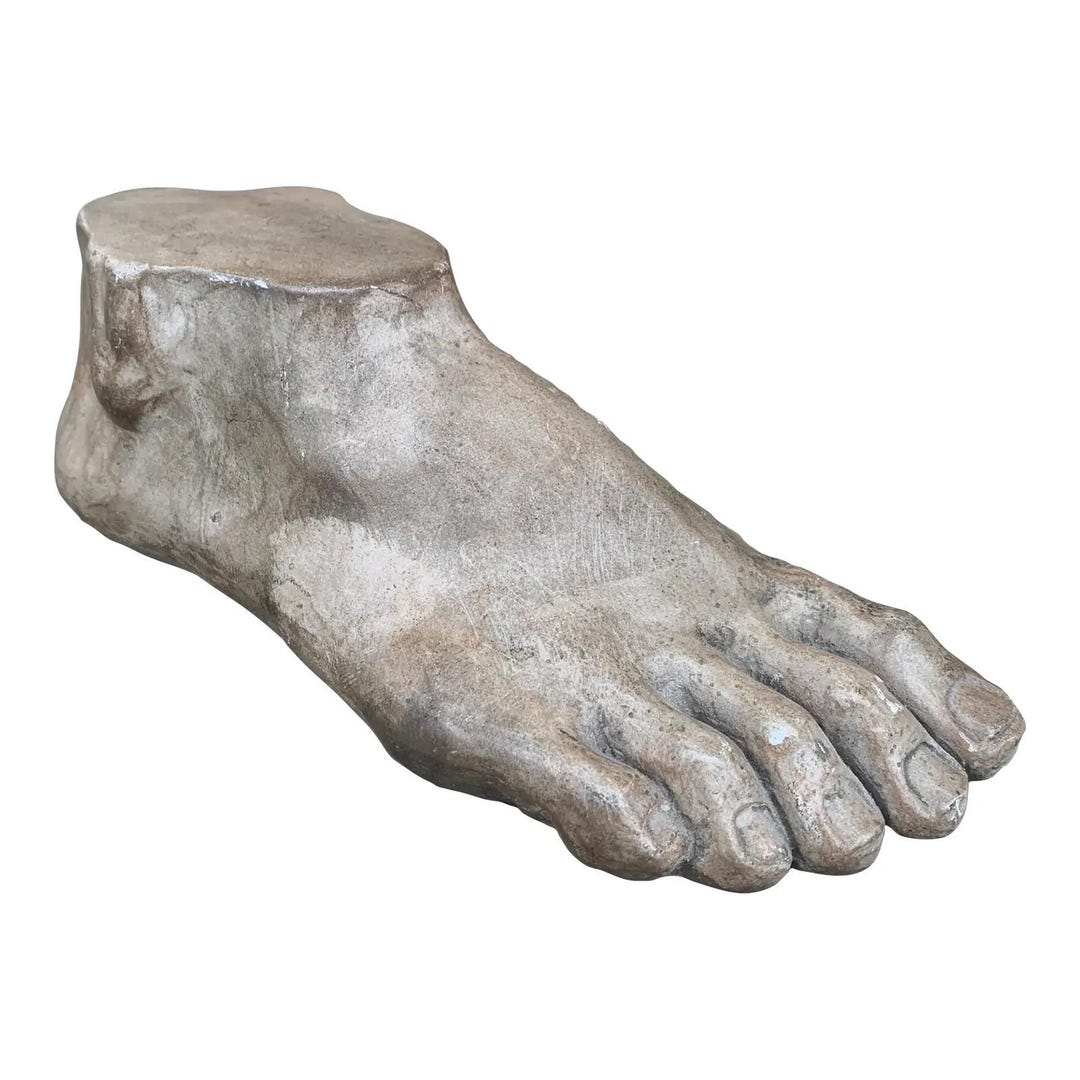 Grand Tour Style Greek or Roman Plaster Foot Sculpture - Etsy