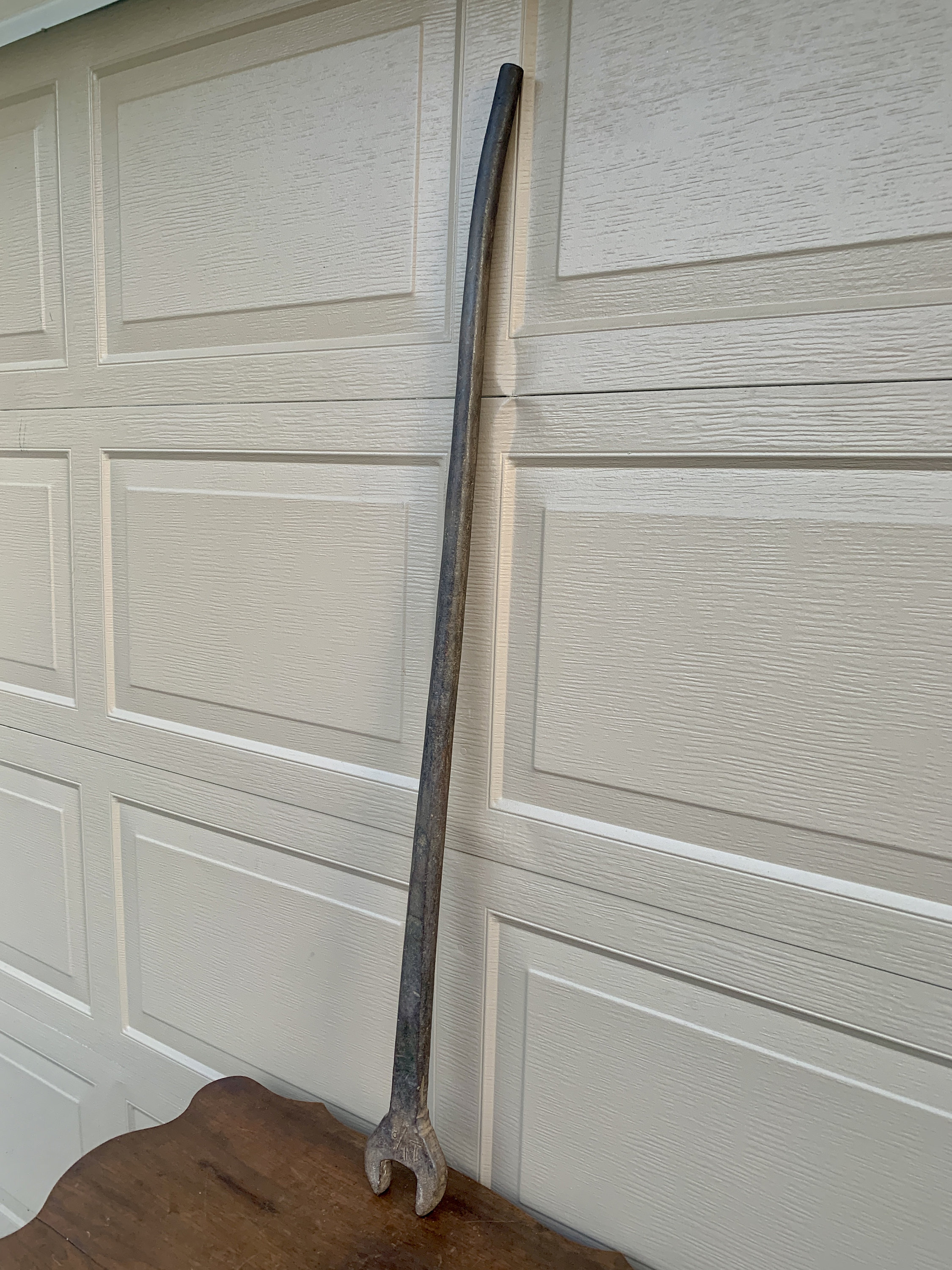 Antique Monumental Hand Forged Iron Railroad Wrench, Early 20th Century ...