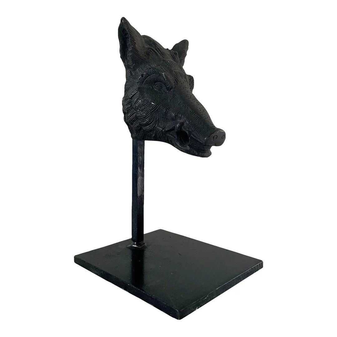 Iron Boar's Head on Custom Steel Stand - Etsy