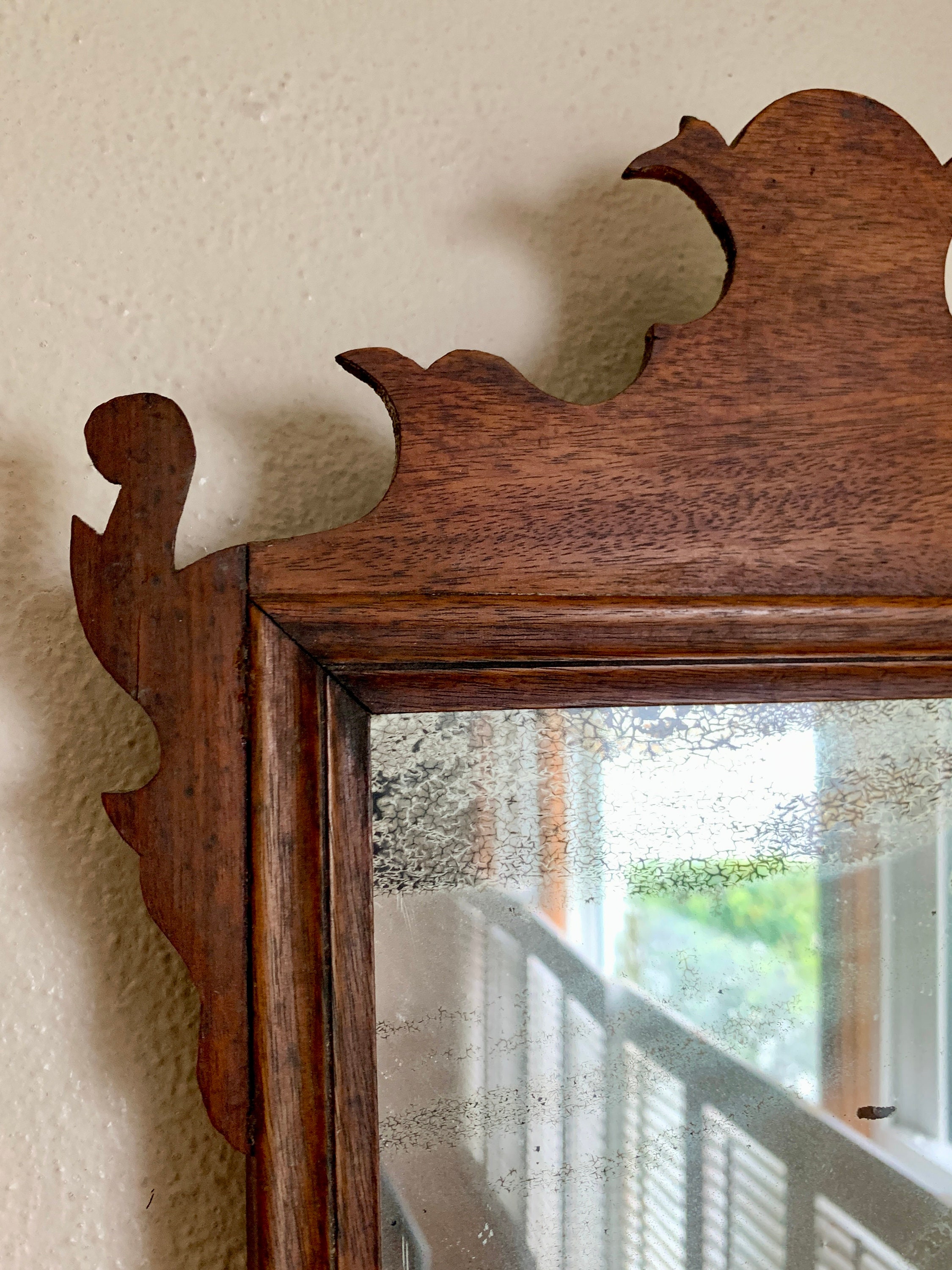 Antique Early American Chippendale Mahogany Mirror Late 18th - Etsy