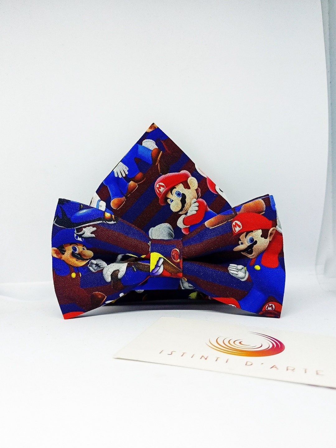 Coordinated Super Mario Bow Tie and Handkerchief, Gift Ideas for Men ...