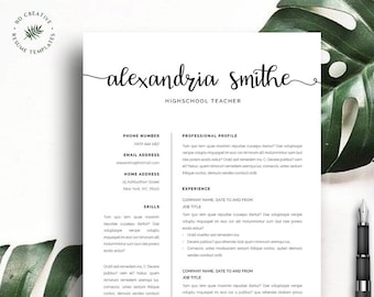 Kelly Resume Template Professional Microsoft Word CV - Etsy