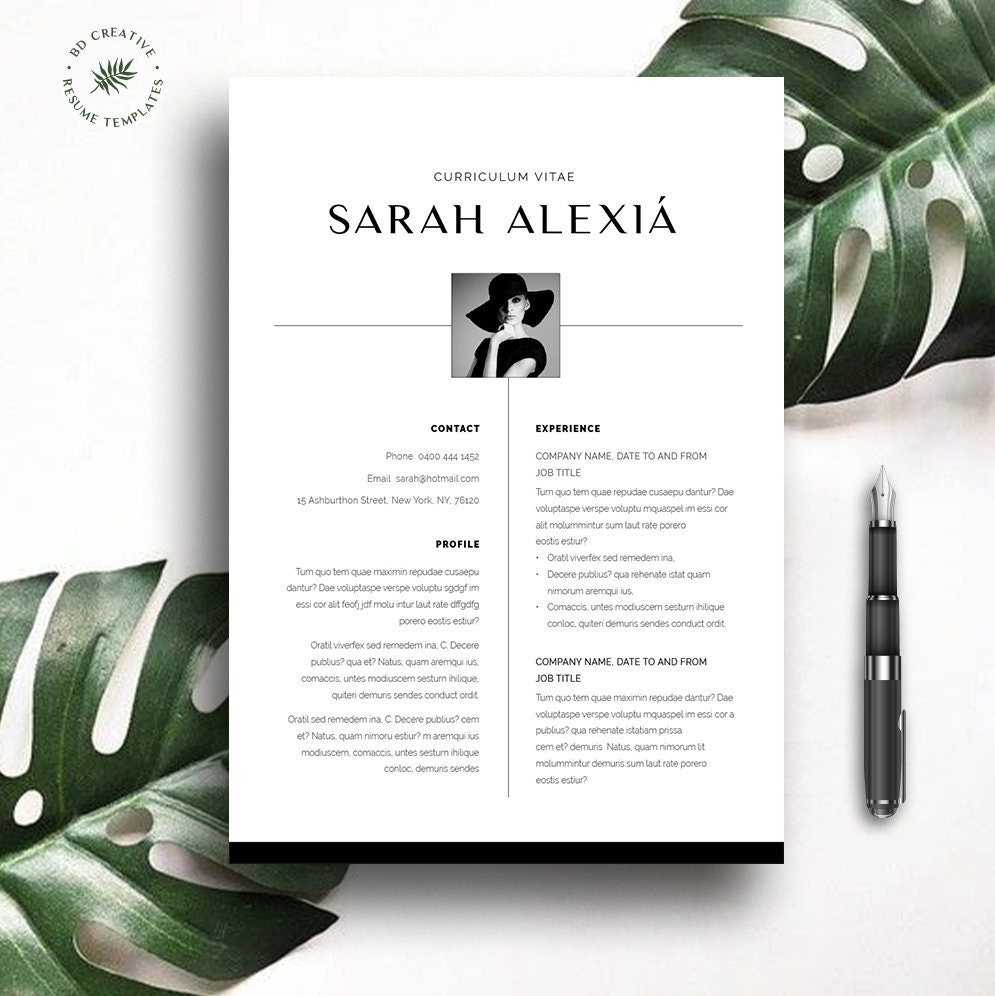Black & White Resume Template 1 | Modern, Professional, Creative ...