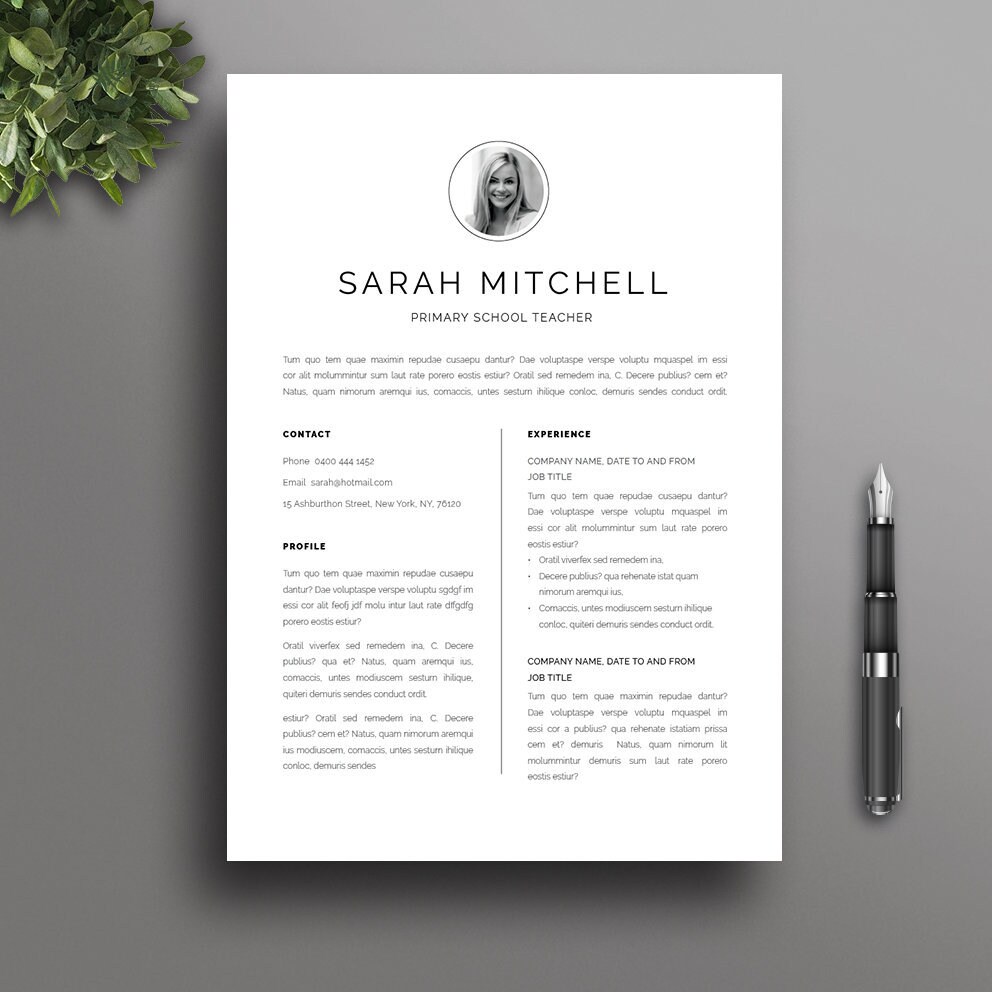 Black & White Resume Template 6 | Modern, Professional, Creative ...