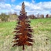 Metal Rustic Hemlock Christmas Tree Yard Art- Garden Decoration Winter ...