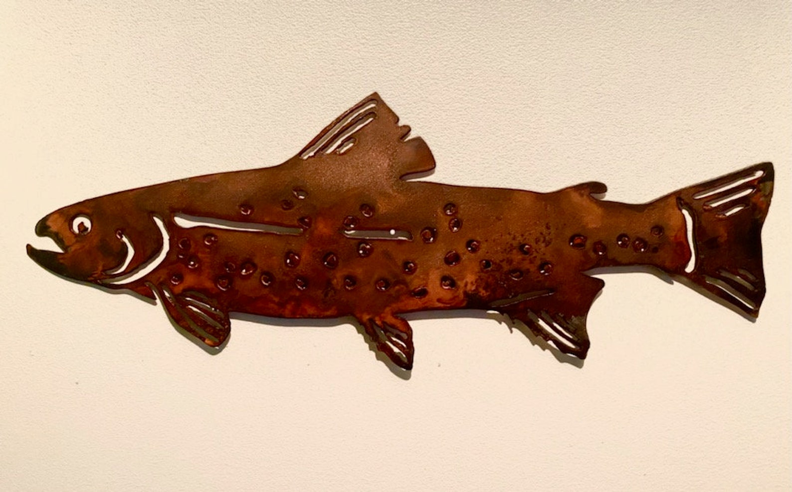 Trout Fish Wall Sign Fishing Decor Metal Decor Fly Fishing - Etsy