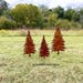 Metal Rustic Hemlock Christmas Tree Yard Art- Garden Decoration Winter ...
