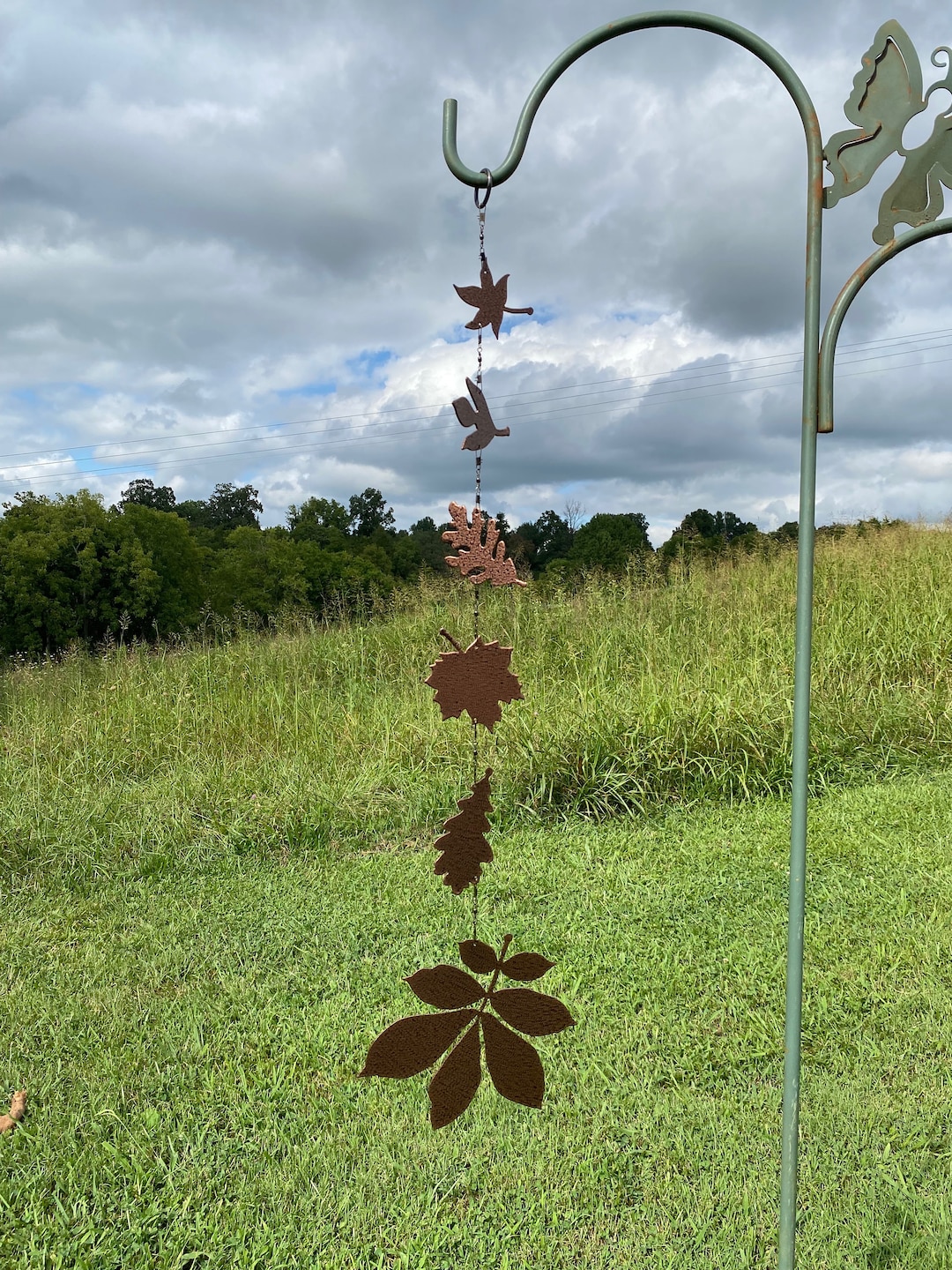 Metal Fall Leaf Wind Chime- Garden Decoration- Nature Decor- Fall Decor ...