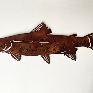 Trout Fish Wall Sign Fishing Decor Metal Decor Fly Fishing - Etsy