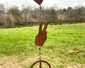 Peace Sign Wind Chime - Etsy