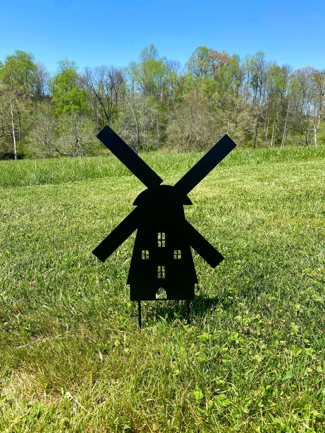 Dutch Windmill Metal Garden Decoration- Netherlands Windmill Yard Art ...