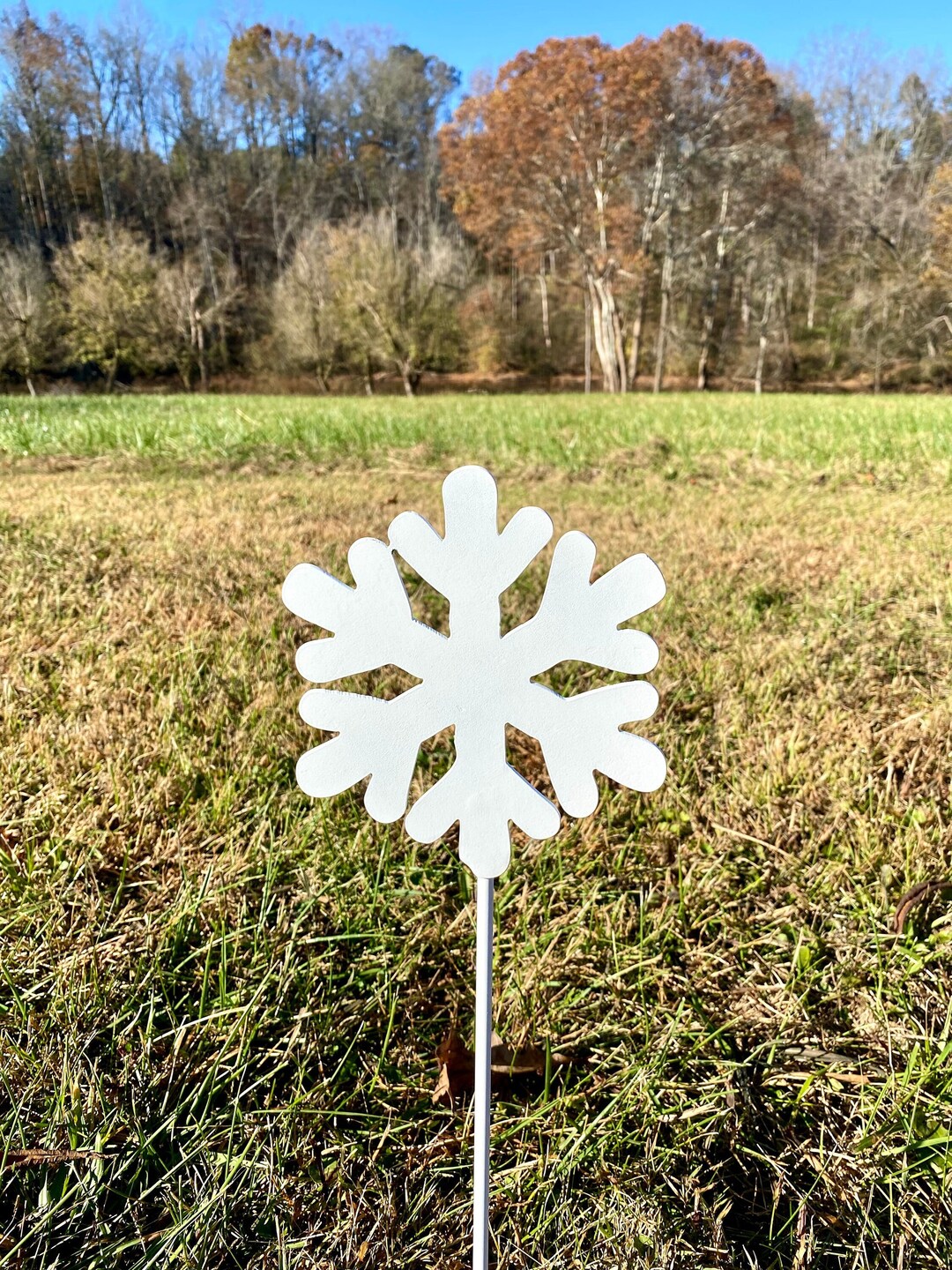 Metal Winter Snowflake Yard Art- Outdoor Garden Decoration - Etsy