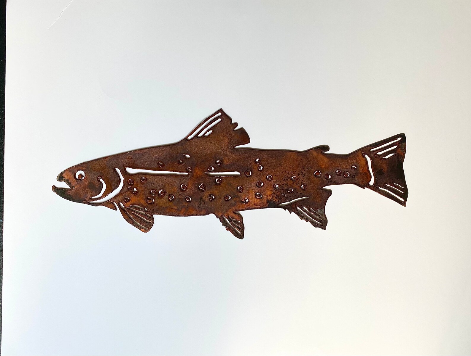 Trout Fish Wall Sign Fishing Decor Metal Decor Fly Fishing - Etsy