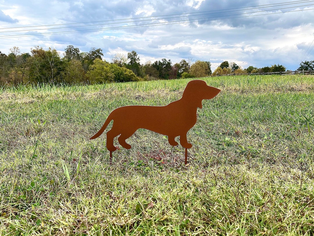 Metal Dachshund Wiener Dog Yard Art- Doggy Decor Pet Gift- Metal Dog ...